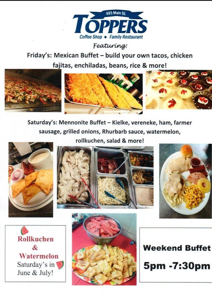 Menu au Toppers Family Restaurant Inc., Winkler