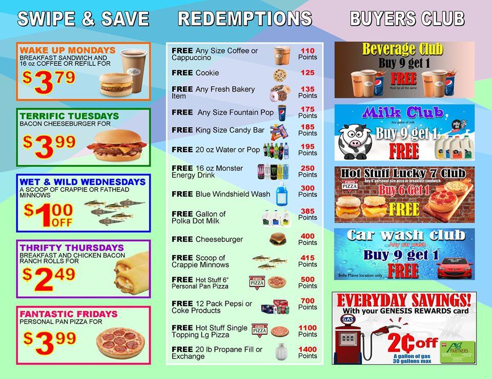 Carta del restaurante Hot Stuff Pizza, Le Center