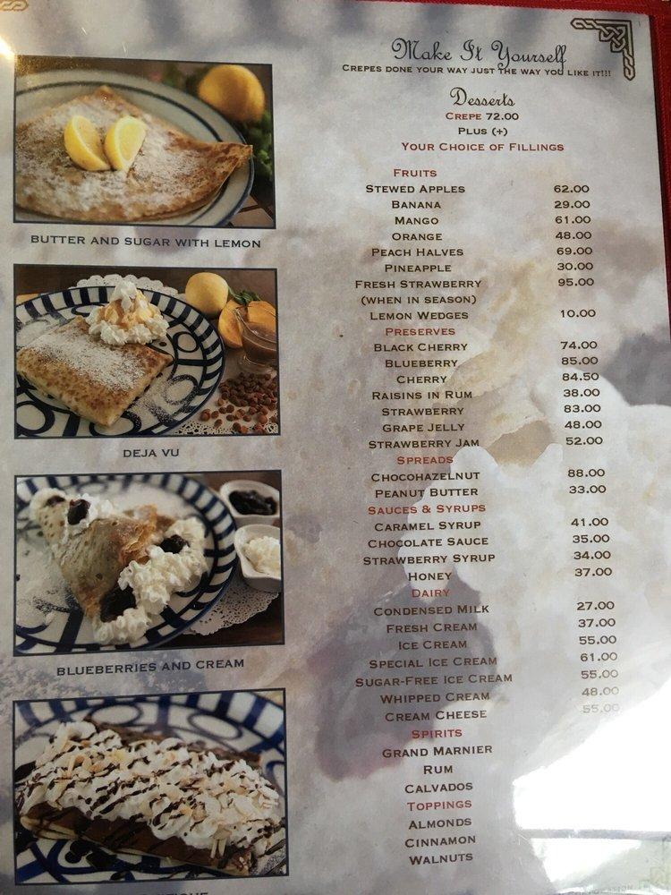 Menu at Cafe Breton, Quezon City, M354+3GQ