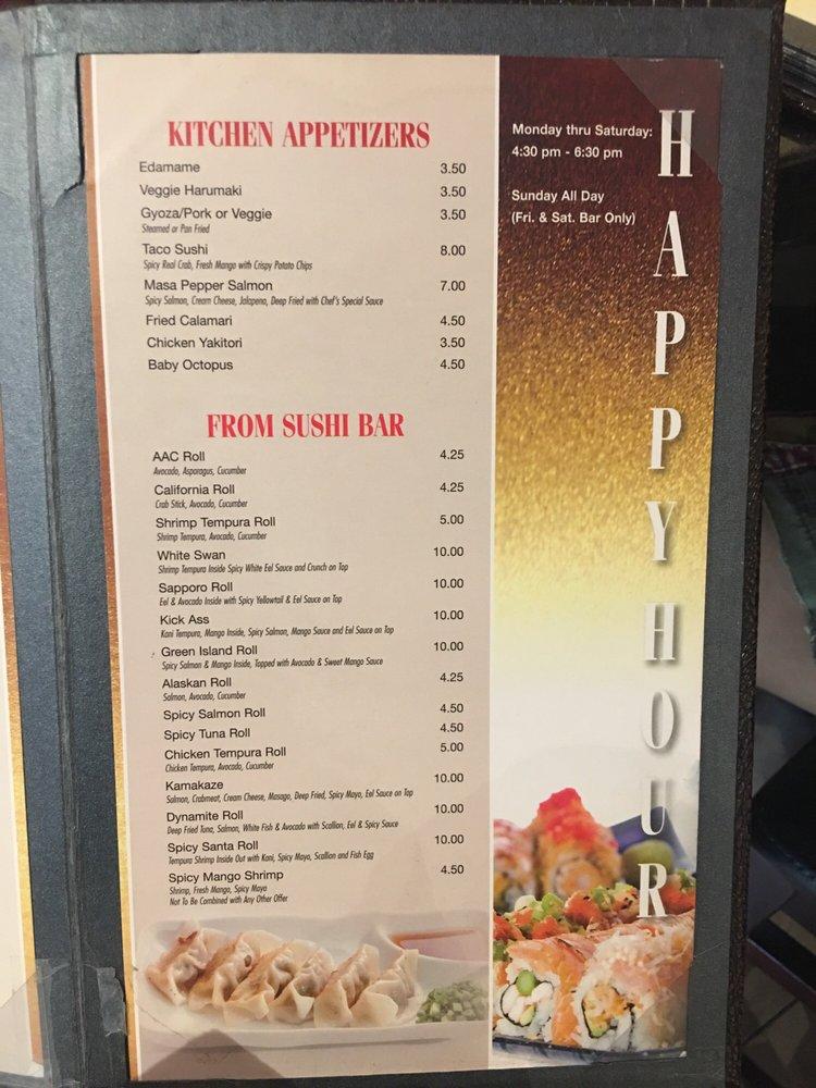 Menu at Masa Hibachi Steakhouse & Sushi, Silver Spring