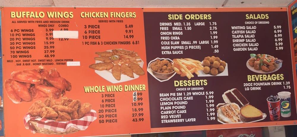 Menu at Boston fish supreme restaurant, Atlanta, 296 Northside Dr SW