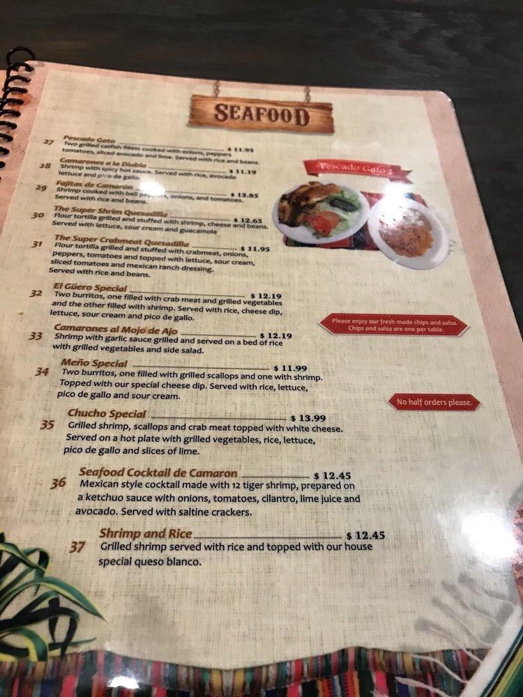 Menu at La Palma Mexican Grill restaurant, Millersburg
