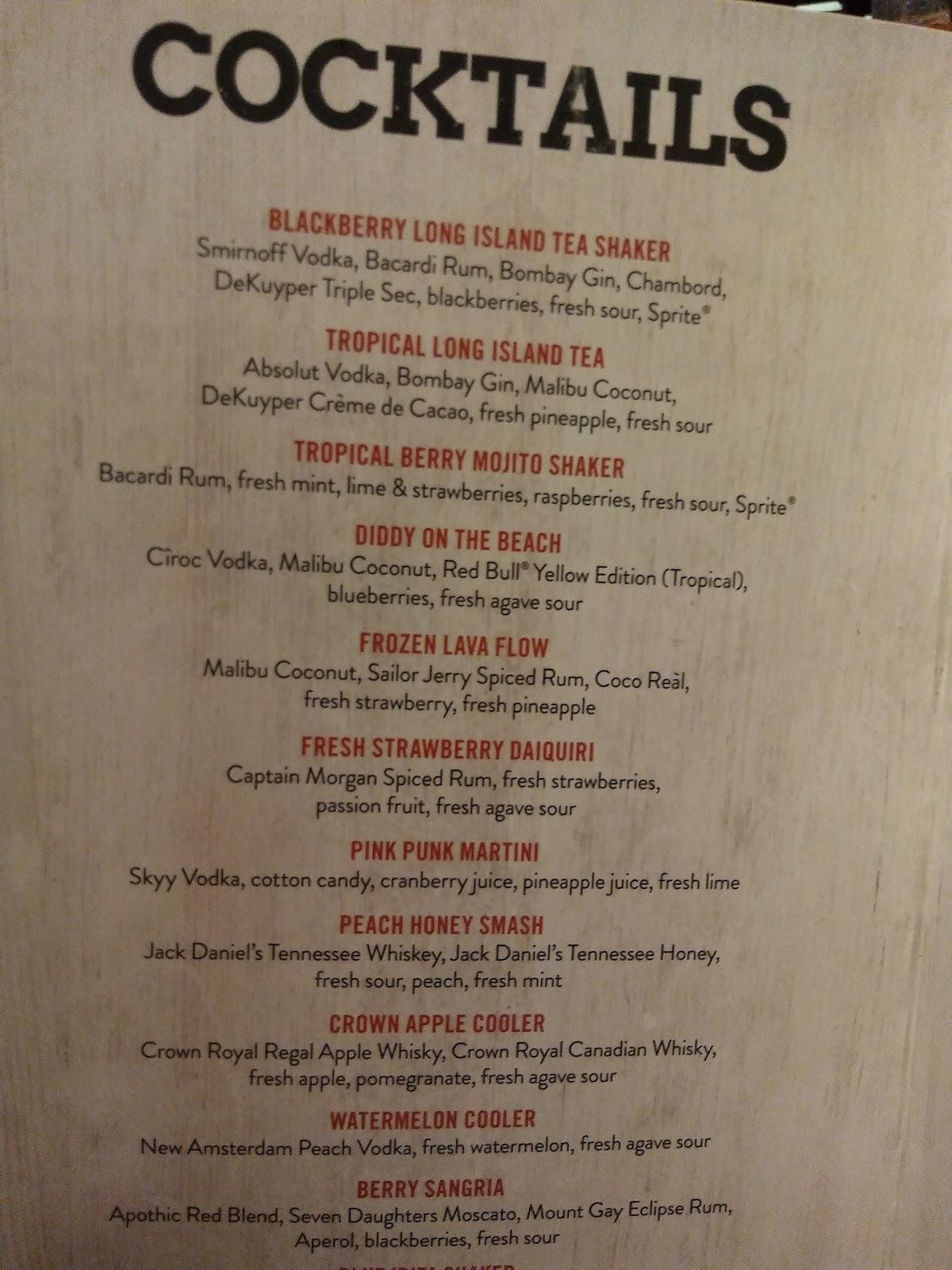 Menu at TGI Fridays pub & bar, Fort Walton Beach