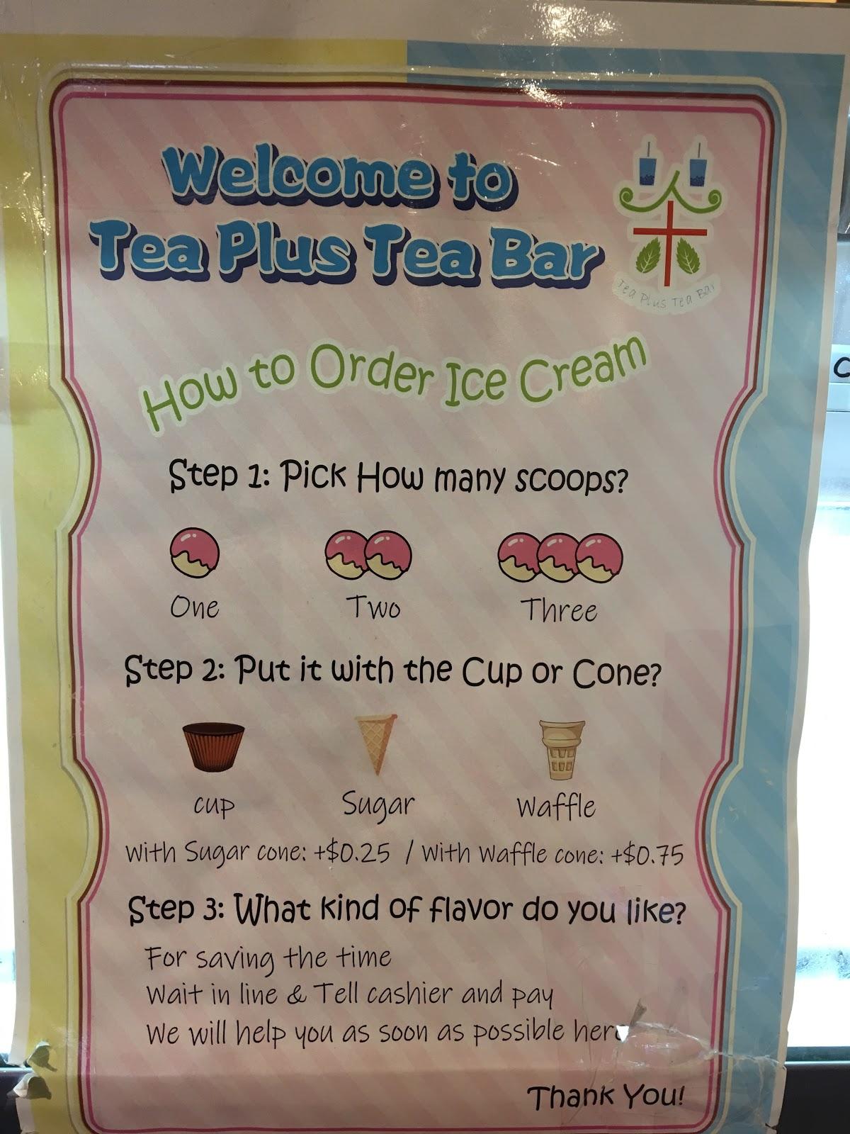 Menu at Tea Plus Tea Bar, San Francisco