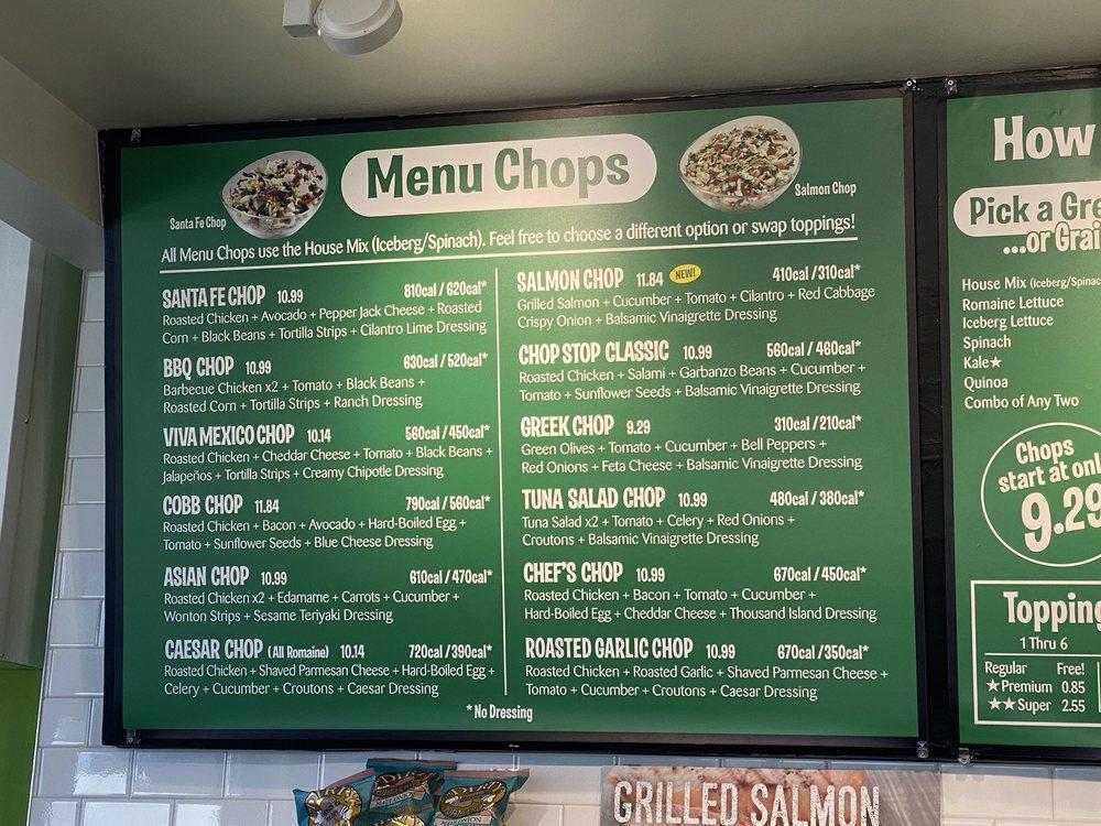 Menu at Chop Stop restaurant, Chino Hills