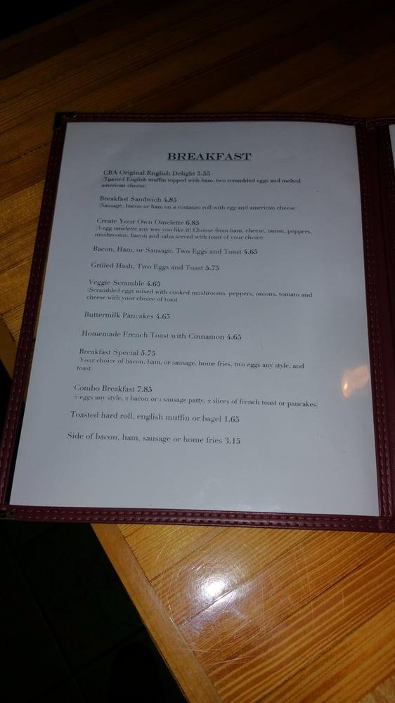 Menu at Clarence Bowling Acadmy pub & bar, Clarence