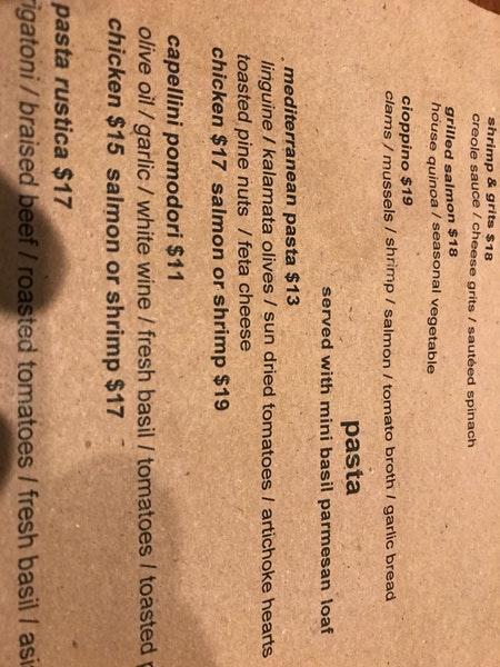 Menu at M3 pizzeria, Reno
