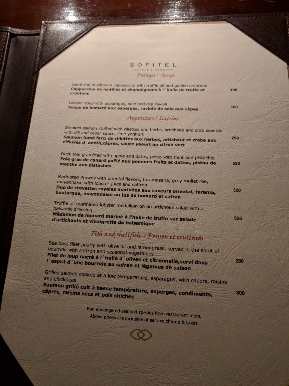 Menu at 1886 Restaurant, Luxor
