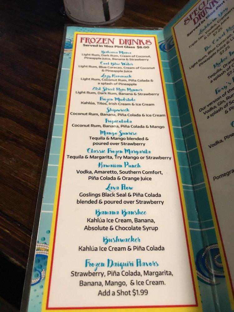 Menu at 21st Street Seafood Raw Bar, Virginia Beach