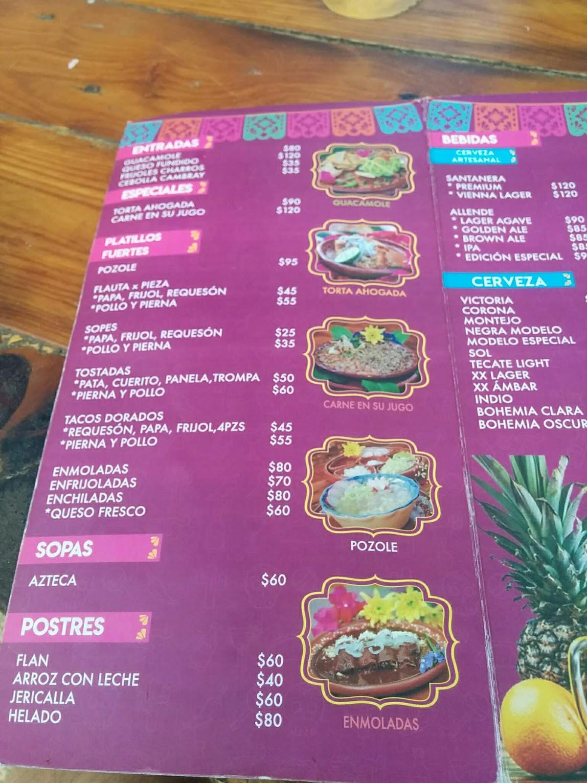 Carta del restaurante Cenaduria La Tapatia - Holbox, Holbox