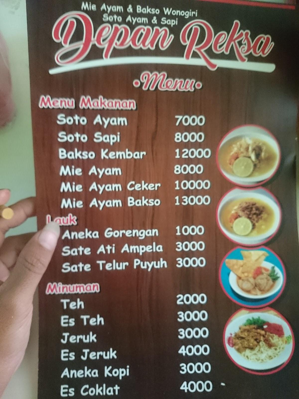 Menu at Soto Ayam Dan Daging restaurant, Salatiga