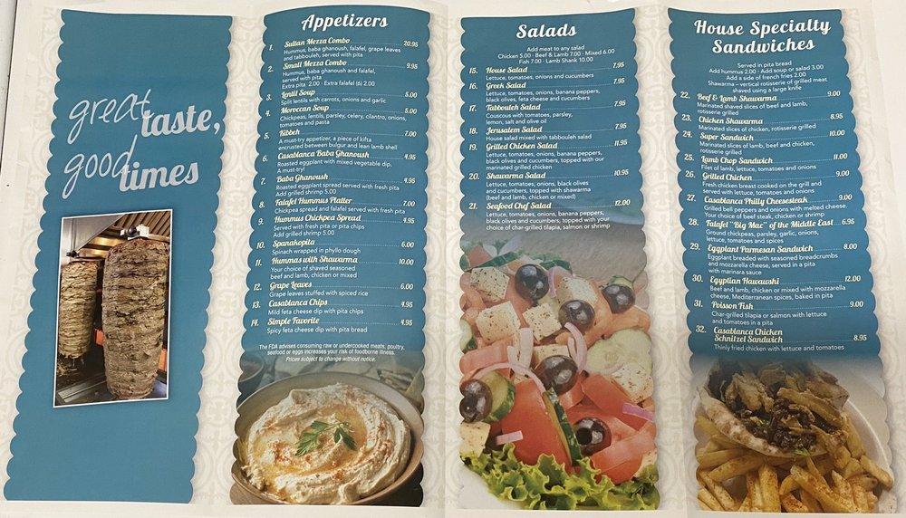 Menu at Sufi's Mediterranean Grill & Bar, Germantown