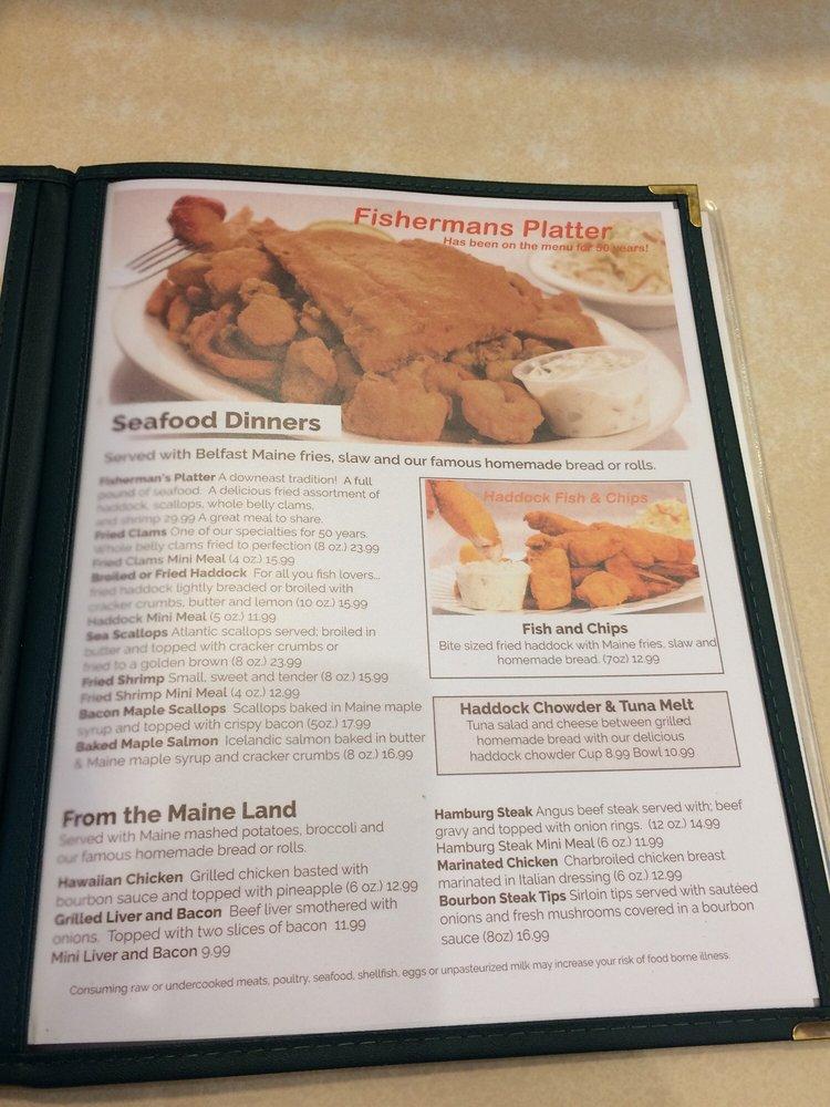 Menu at Dysart's Restaurant & Truck Stop, Hermon, 530 Coldbrook Rd