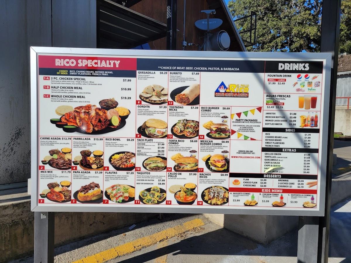 Menu at El Pollo Rico # 7 restaurant, New Braunfels, N BUSINES