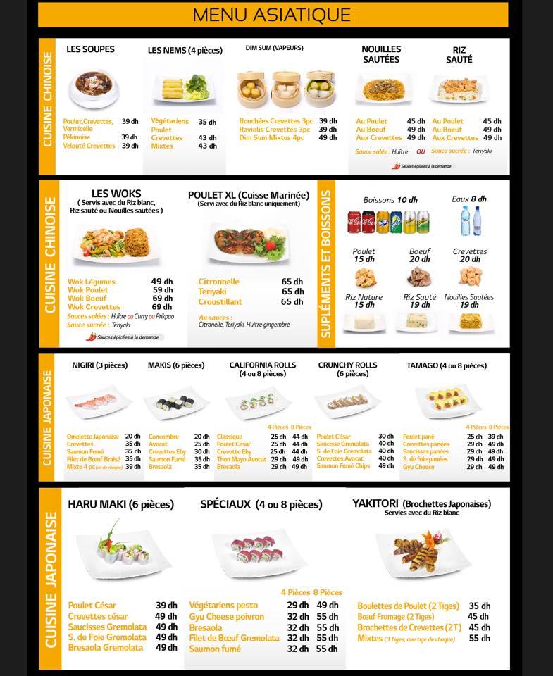 Menu at Food Place restaurant, Casablanca