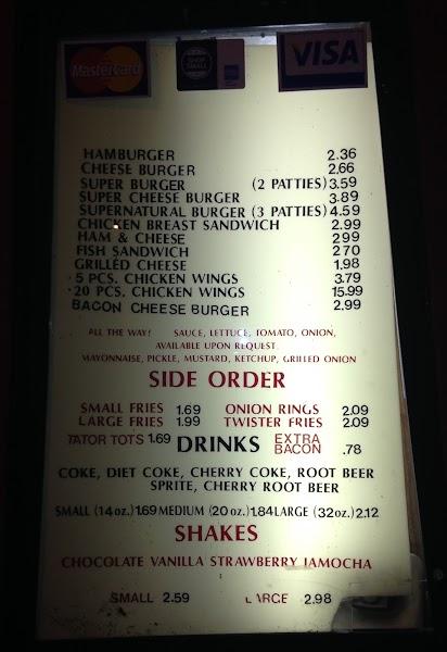 Menu at Burger Barn, Hawthorne