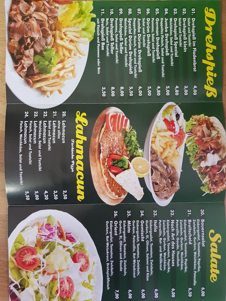 Speisekarte von Bursa Döner pub & Bar, Breitscheid