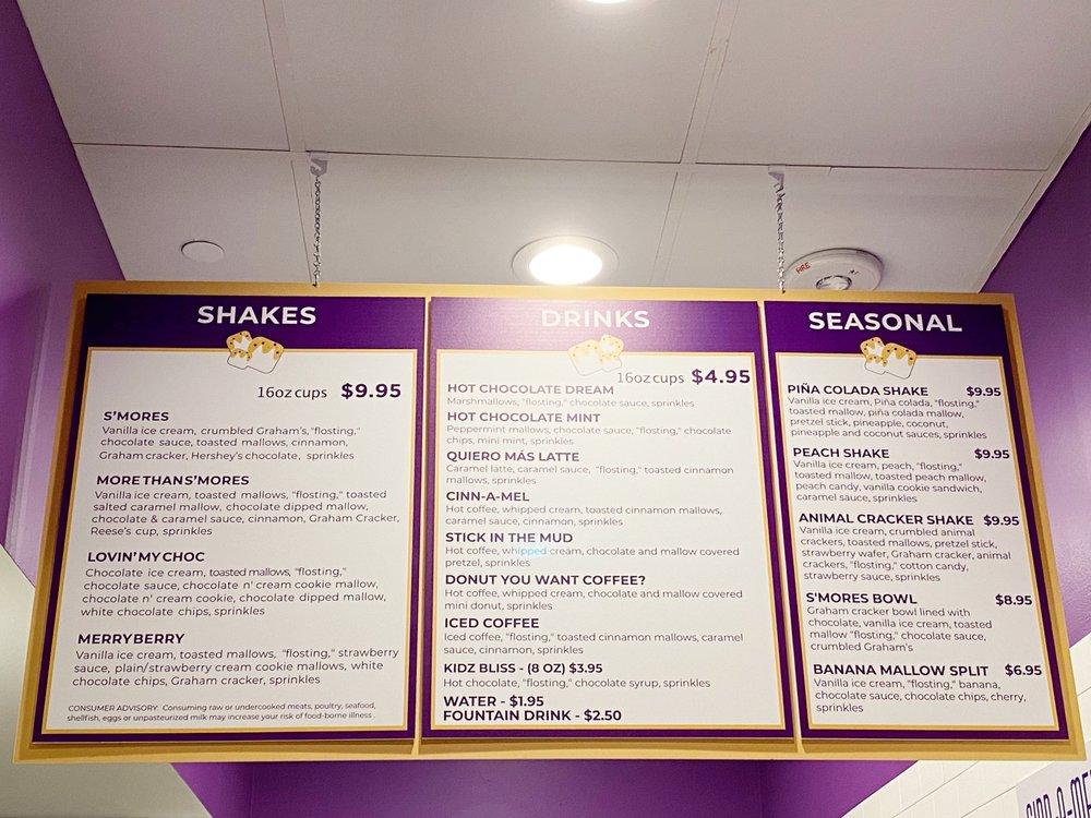 Menu at Mallow Box desserts, Plano, Windrose Ave