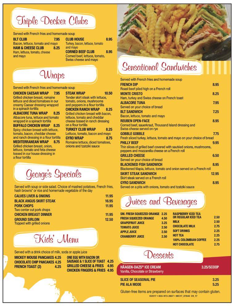 Menu at The Michigan City Sugar Bowl restaurant, Michigan City