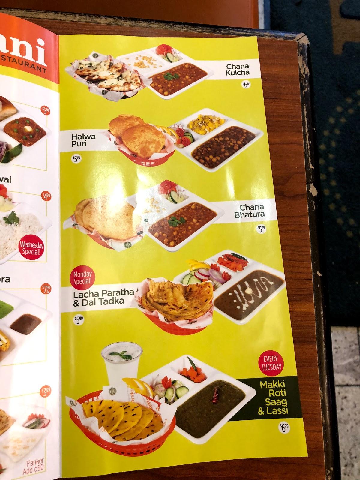 Carta de Rajdhani Indian Sweets & Restaurant, Brampton, Bovaird Dr E ...