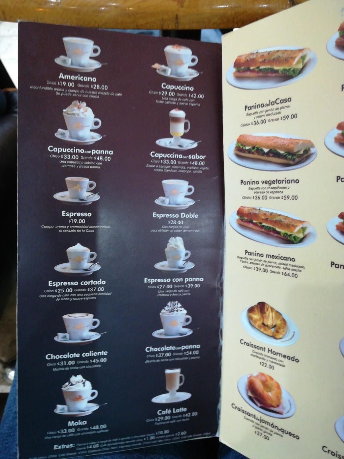 Menu at The Italian Coffee Zocalo Atlixco cafe, Atlixco, Centro del ...
