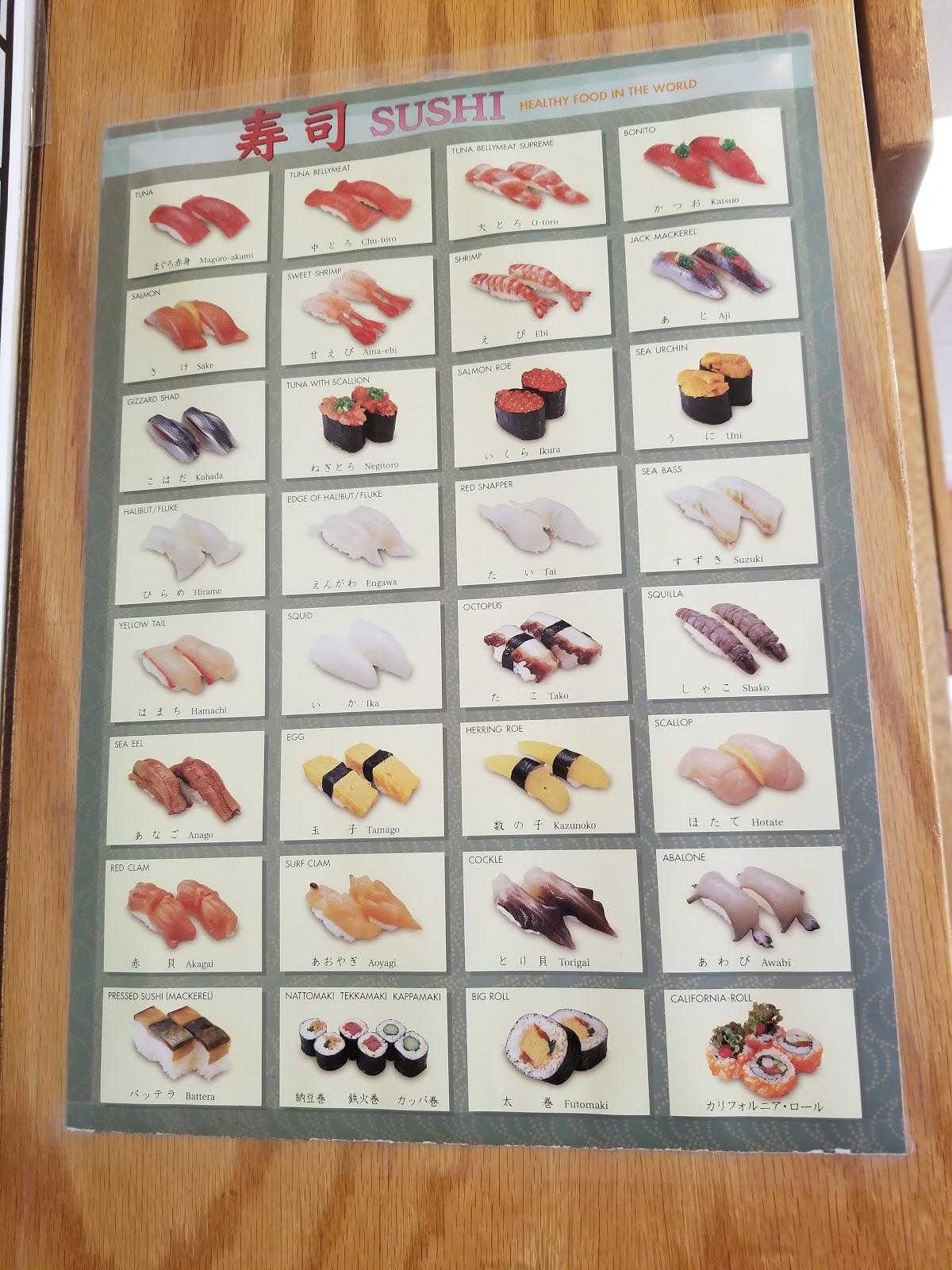 Menu at Honada Sushi & Hibachi restaurant, Kenosha