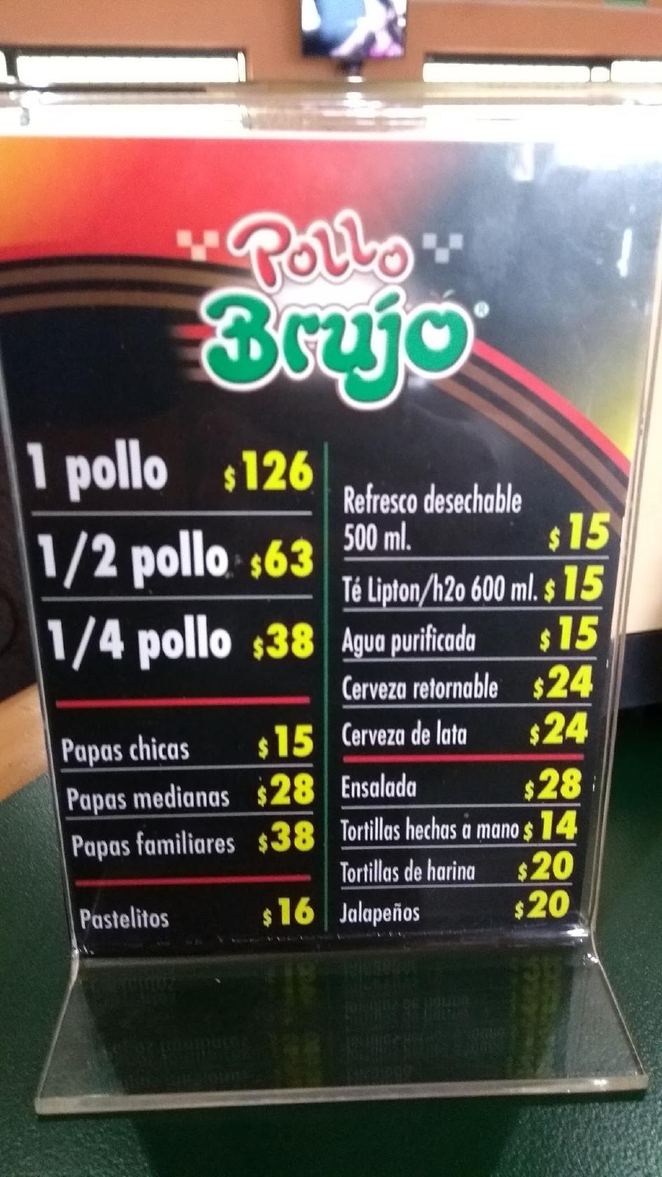 Menu at Pollo Brujo Progreso- Restaurante, Progreso