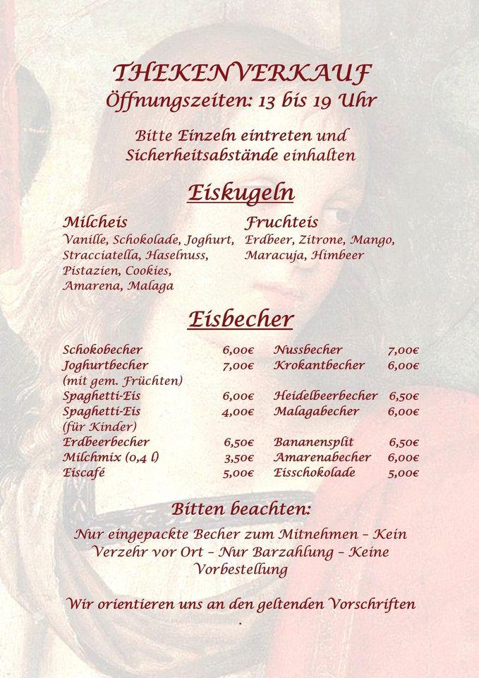 Speisekarte von Eiscafė Angelo Aidlingen restaurant, Aidlingen ...