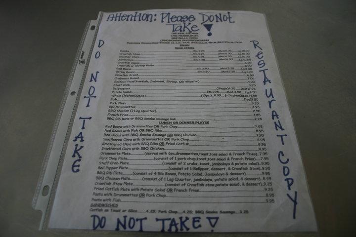 Menu at THE REAL PIE MAN restaurant, Gretna