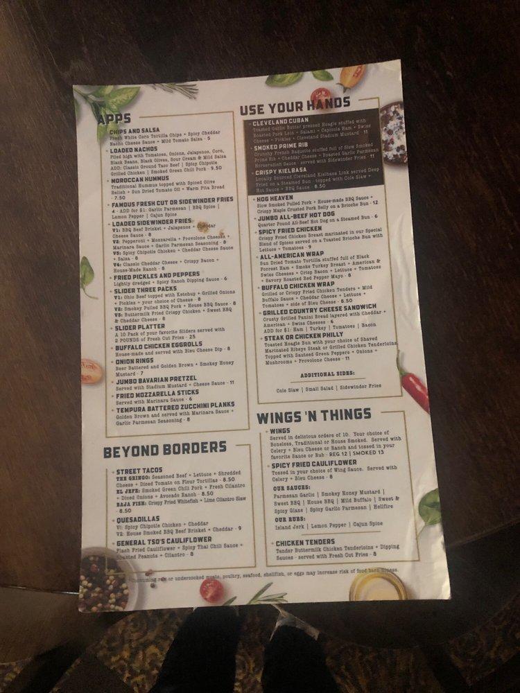 Menu at RollHouse Solon pub & bar, Solon