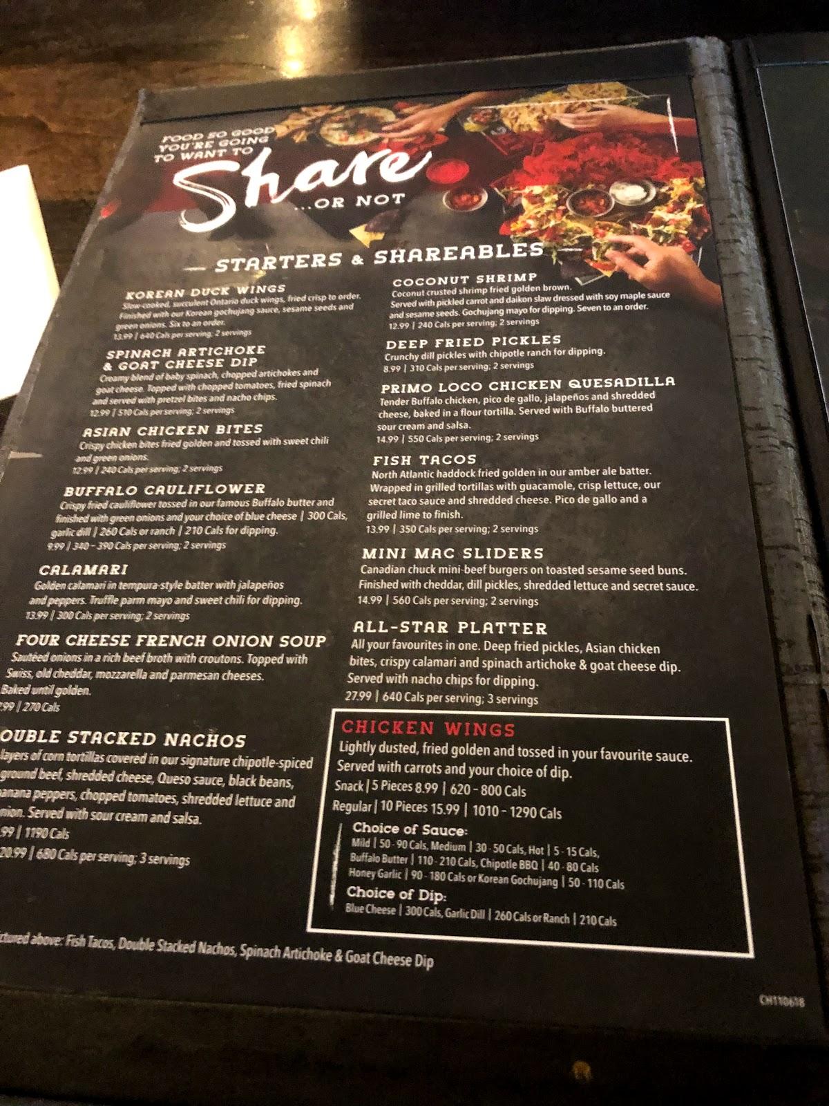 Menu at Shoeless Joe's Sports Grill pub & bar, Hamilton