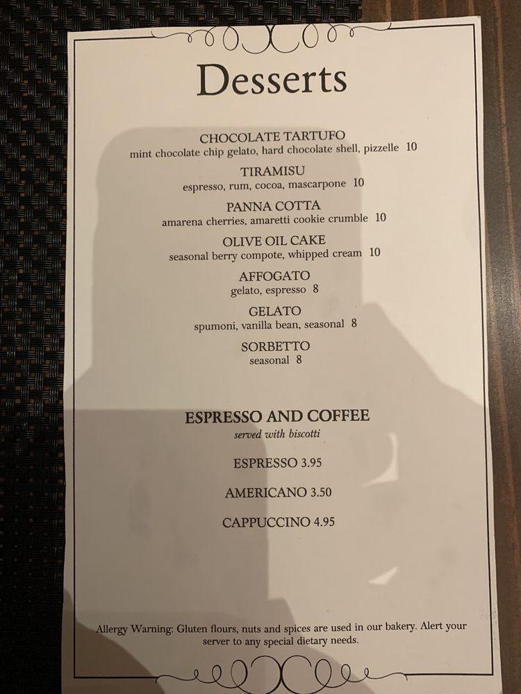 Menu at The Pastaria & Market pub & bar, Los Gatos