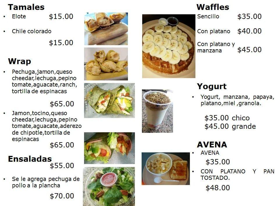 Carta del restaurante El Ambrojo, Agua Prieta