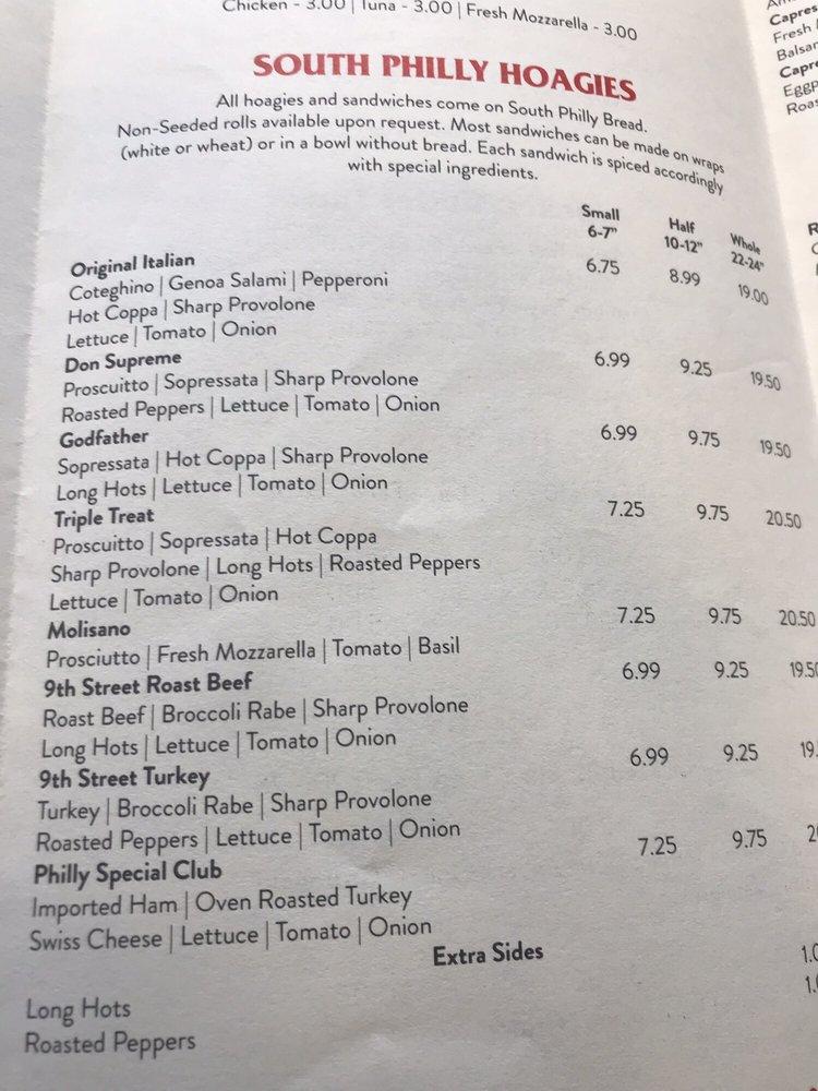 Menu at Peppino's Tomato Pies pizzeria, Chalfont