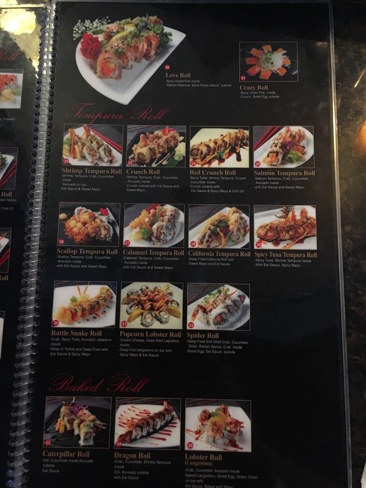 Menu at Goldfish Japanese Restaurant, Palmdale