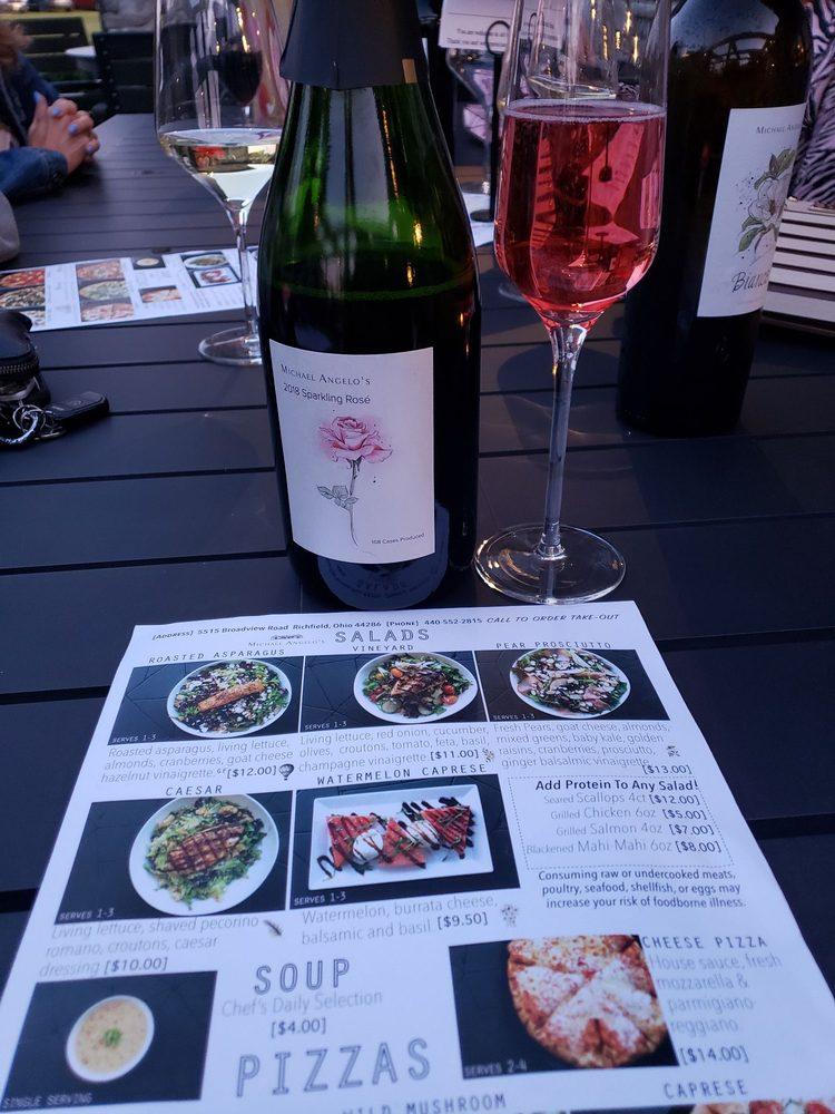 Menu at Michael Angelos Winery restaurant, Richfield