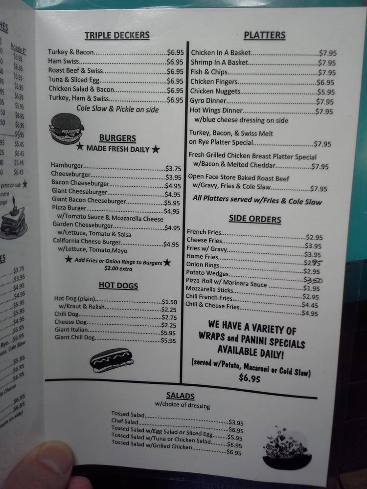 Carta de Town & Country Deli & Grill, Newton