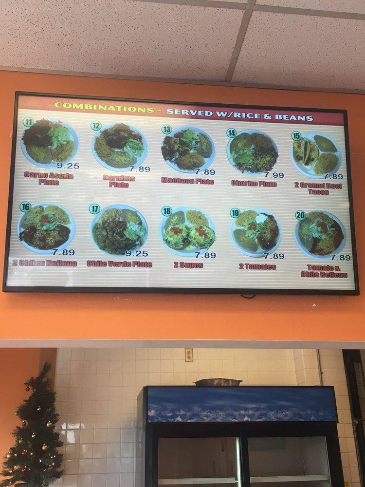 Menu at El Super Taco restaurant, Alamosa