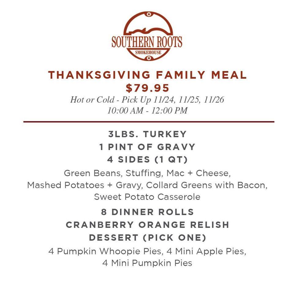 Menu at Southern Roots Smokehouse BBQ, Charleston, Savannah Hwy