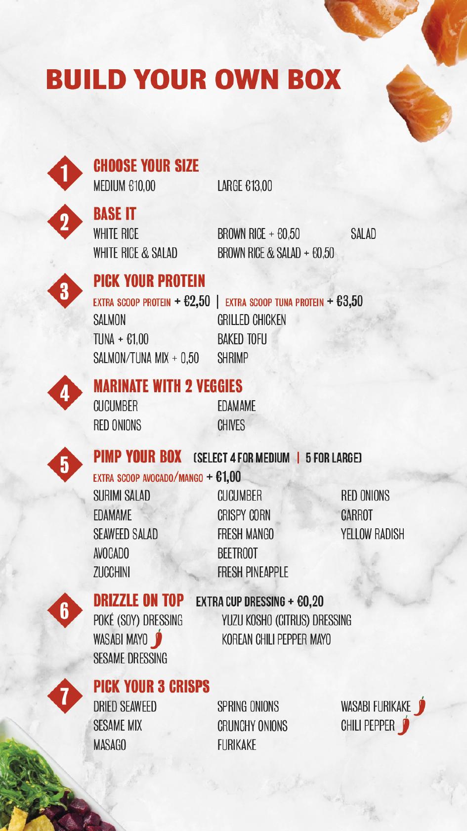 Menu at The Poké Box Weena, Rotterdam, Weena 689