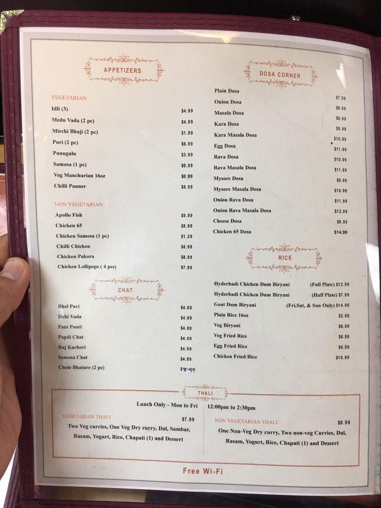 Menu at Apna Chat Bhavan restaurant, Beaverton