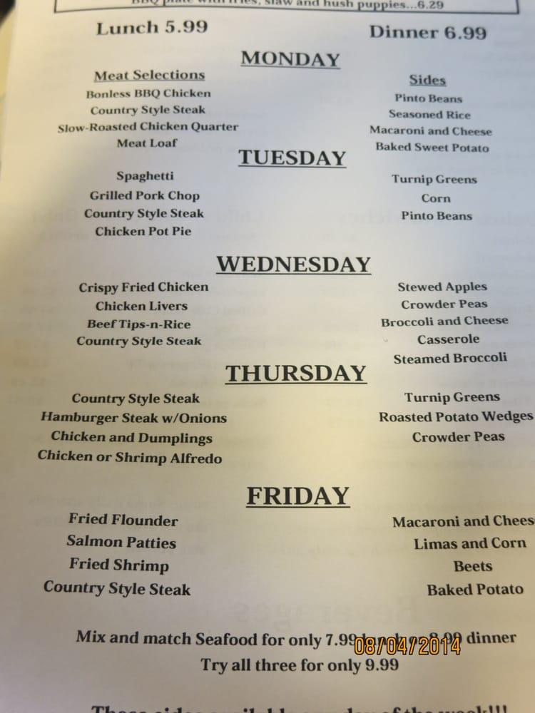 Menu at Country Kitchen BBQ, Greensboro, Hicone Rd