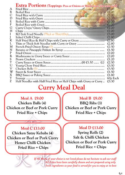 Menu at Elements Chinese Original restaurant, Belfast