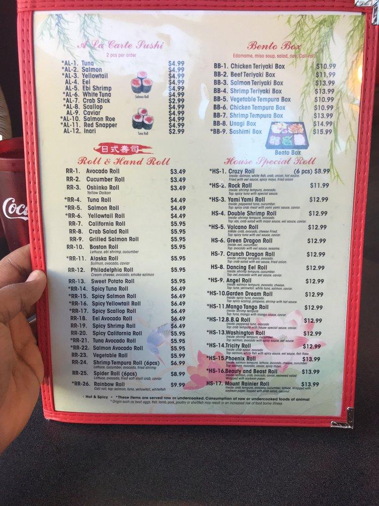 Menu at Family Garden restaurant, Richland