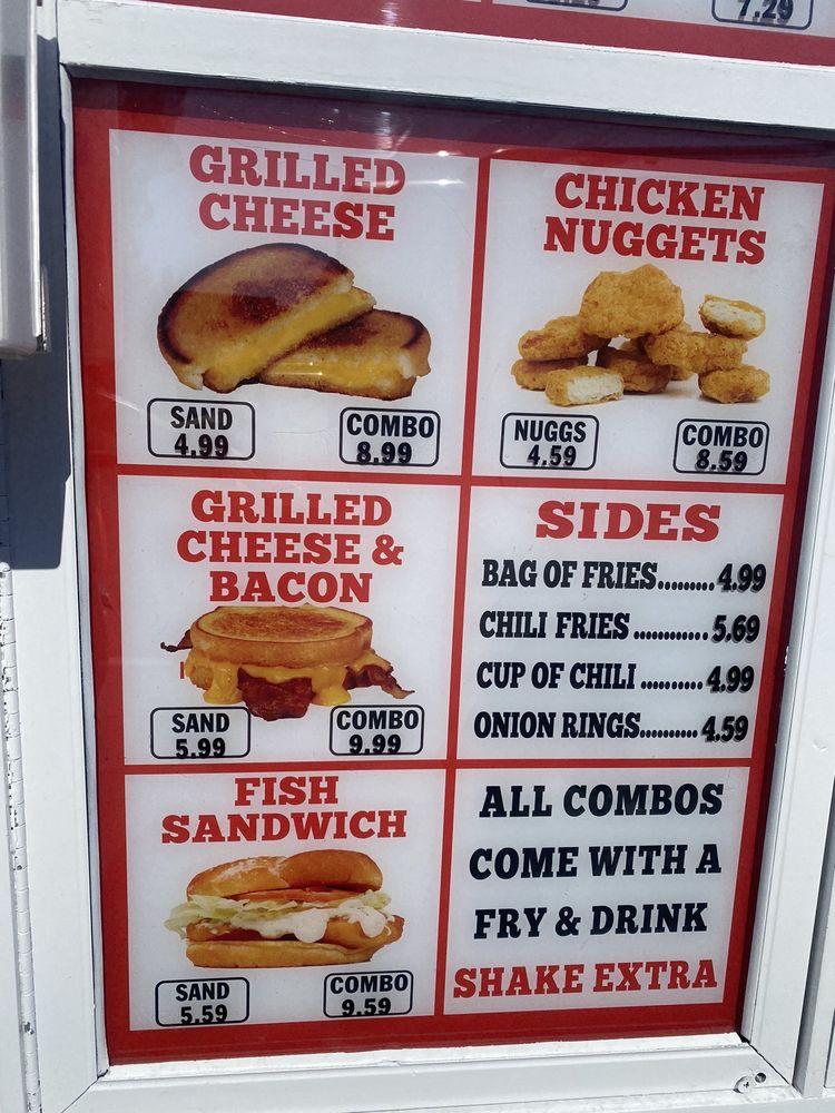 Menu at Fred's Old Fashioned Burgers restaurant, Alpine, Alpine Blvd