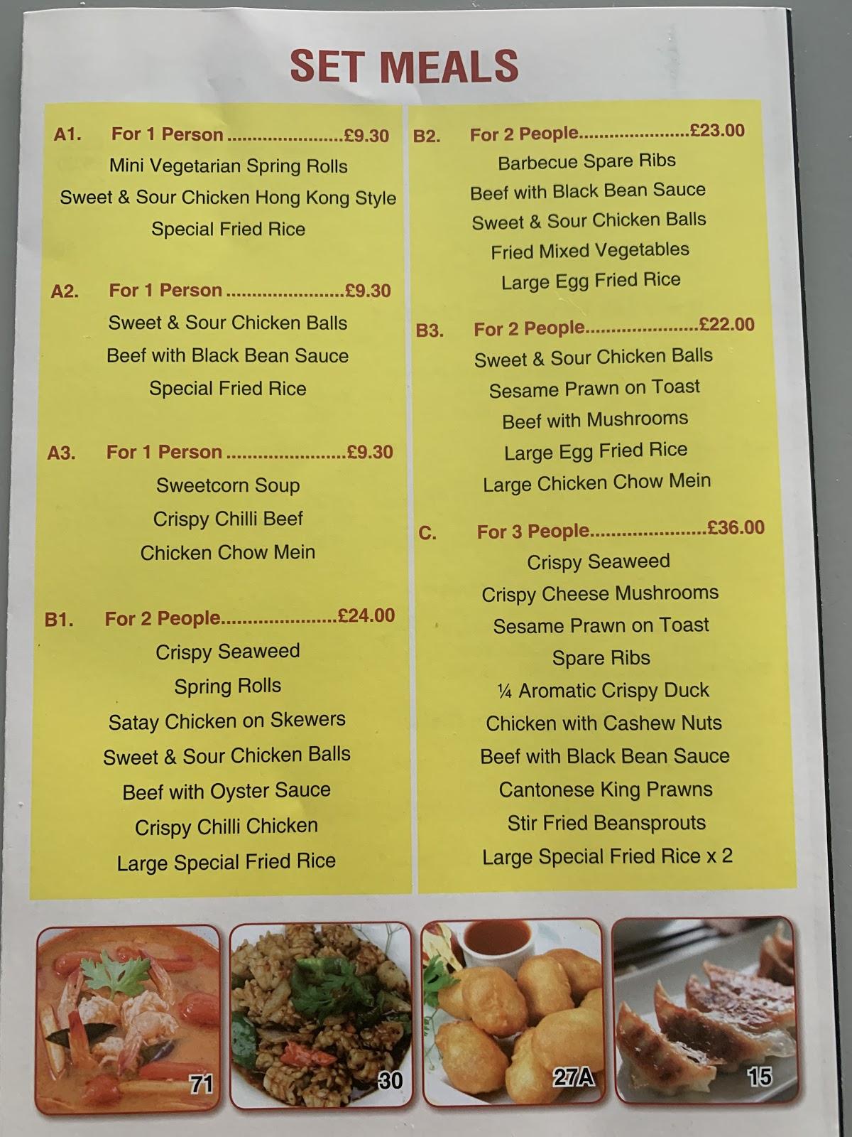 Menu at Royal Chef fast food, West Byfleet