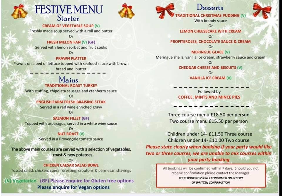 Menu at The Manor Inn Restaurant, Ryde