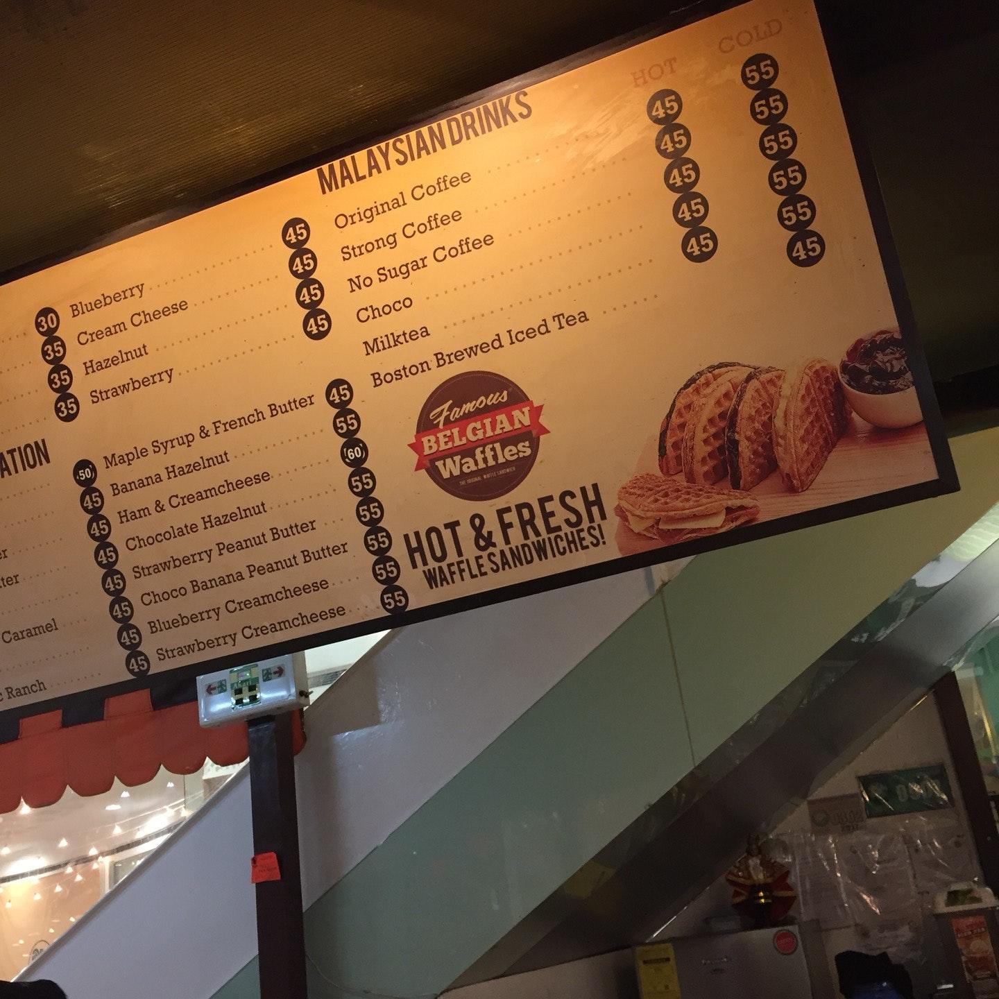 Menu at Famous Belgian Waffles (SM Dasmariñas) cafe, Dasmariñas