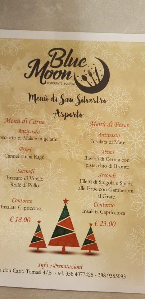 Menu at Ristorante Blue Moon, Ragusa