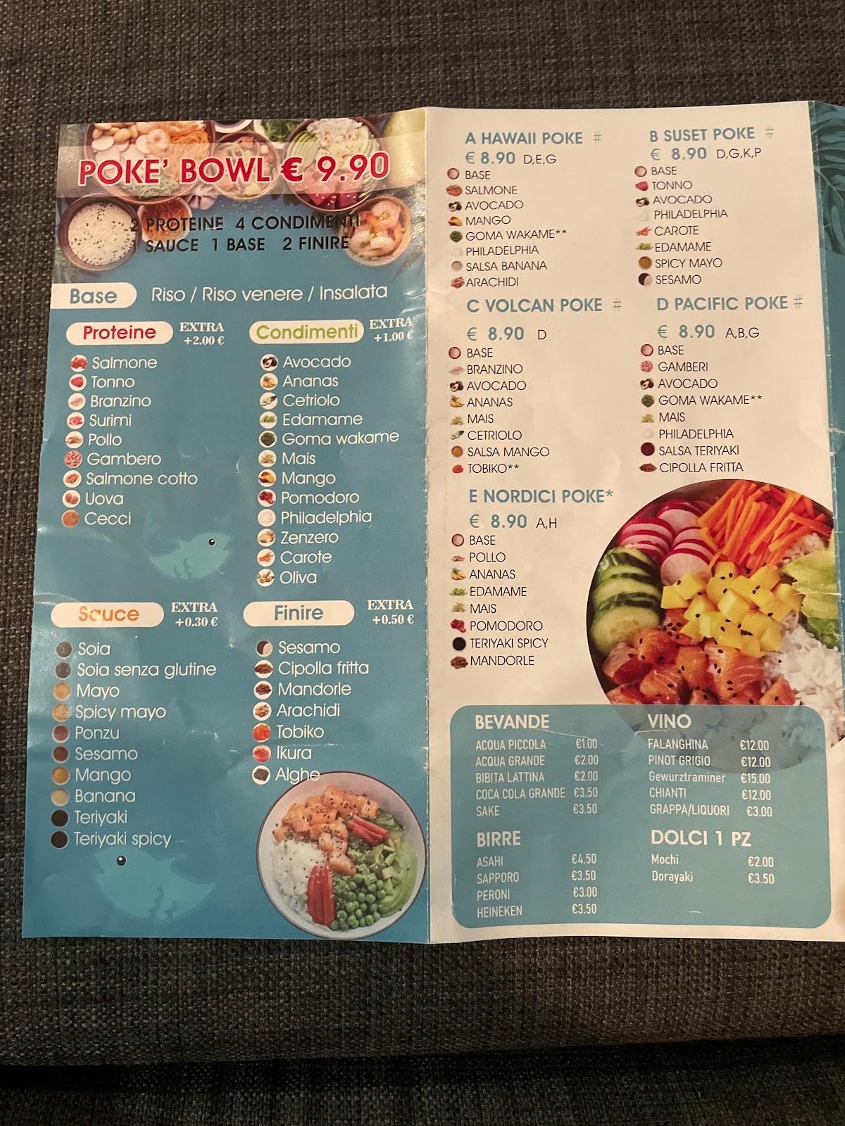 Menu da Sushi poke ristorante, Anguillara Sabazia